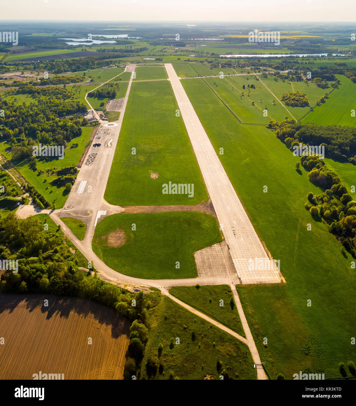 Runway of Müritz AirPark at Rechlin, former military airport Rechlin ...