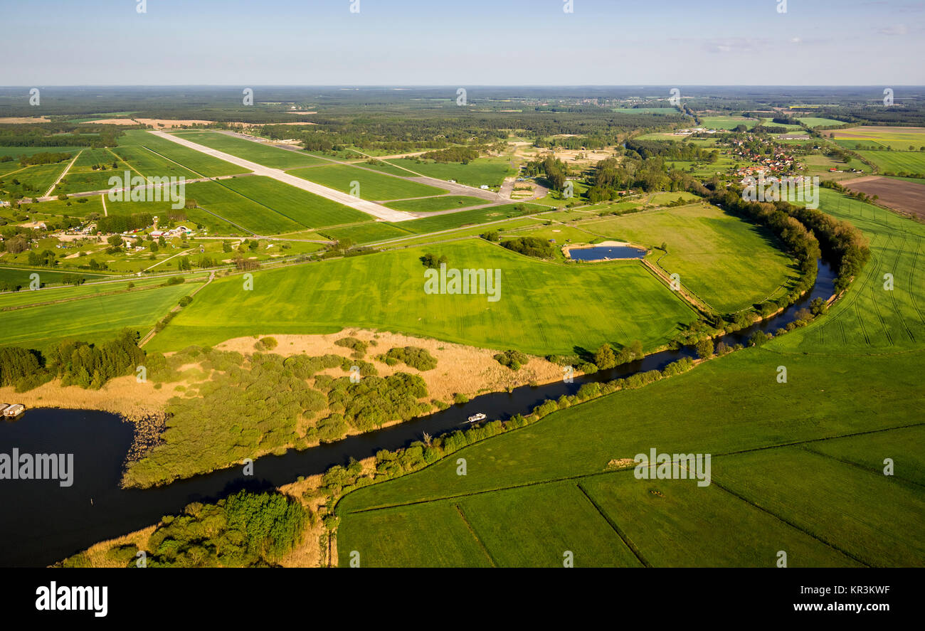 Runway of Müritz AirPark at Rechlin, former military airport Rechlin ...