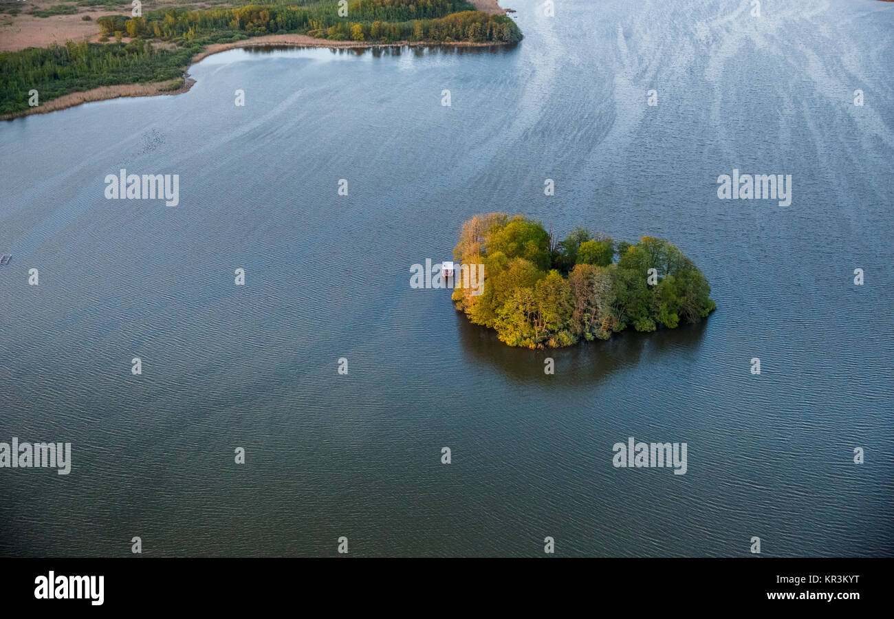 The Muritz with heart-shaped island and residential boat and pleasure ...