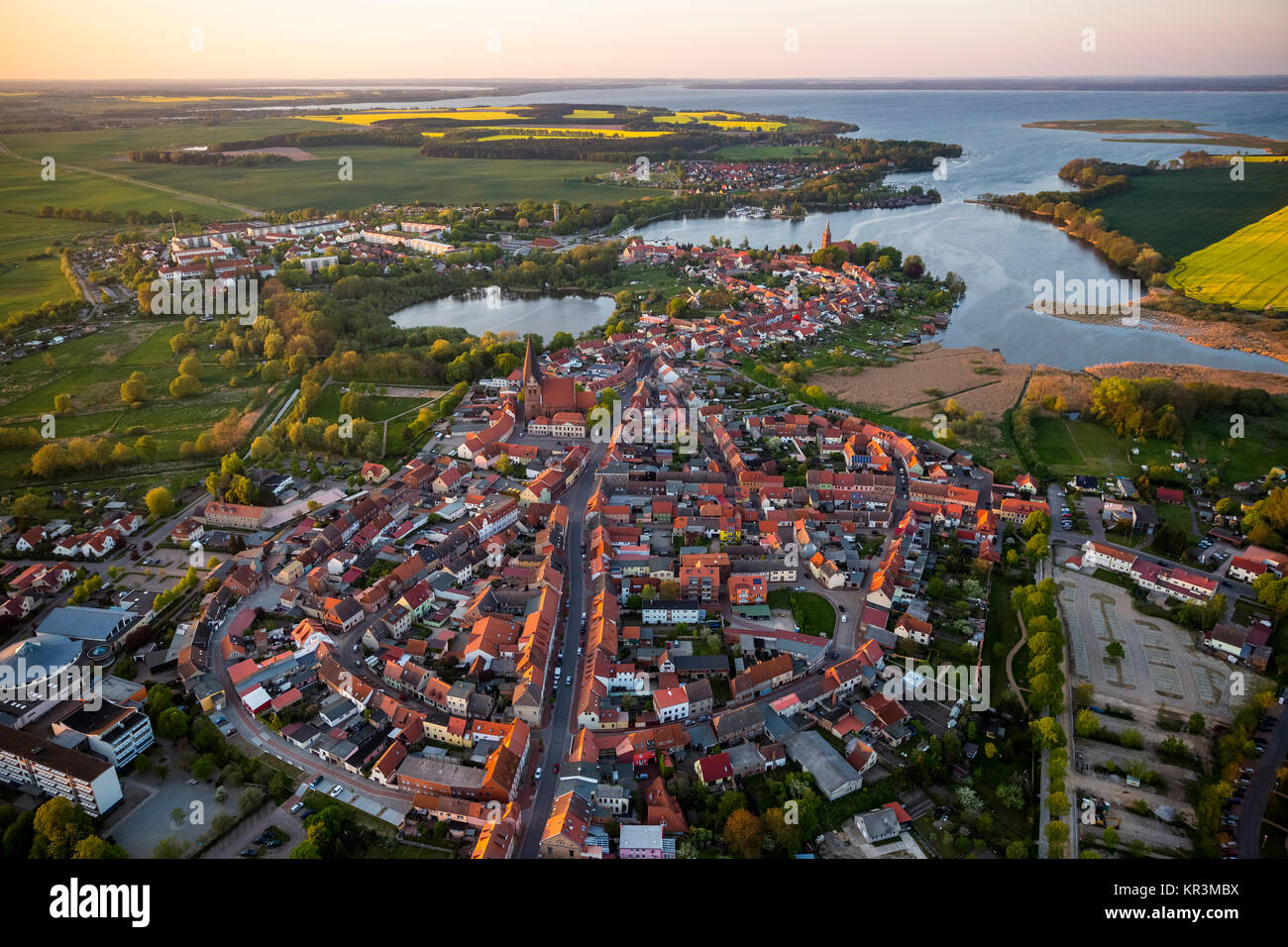Robel with front St.Nikolai church and behind St. Mary's Church in ...