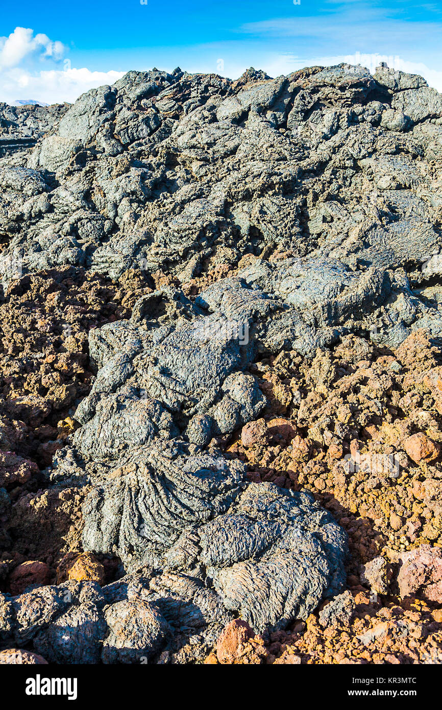 Stones of volcanic flow give a beautiful natural structure Stock Photo ...