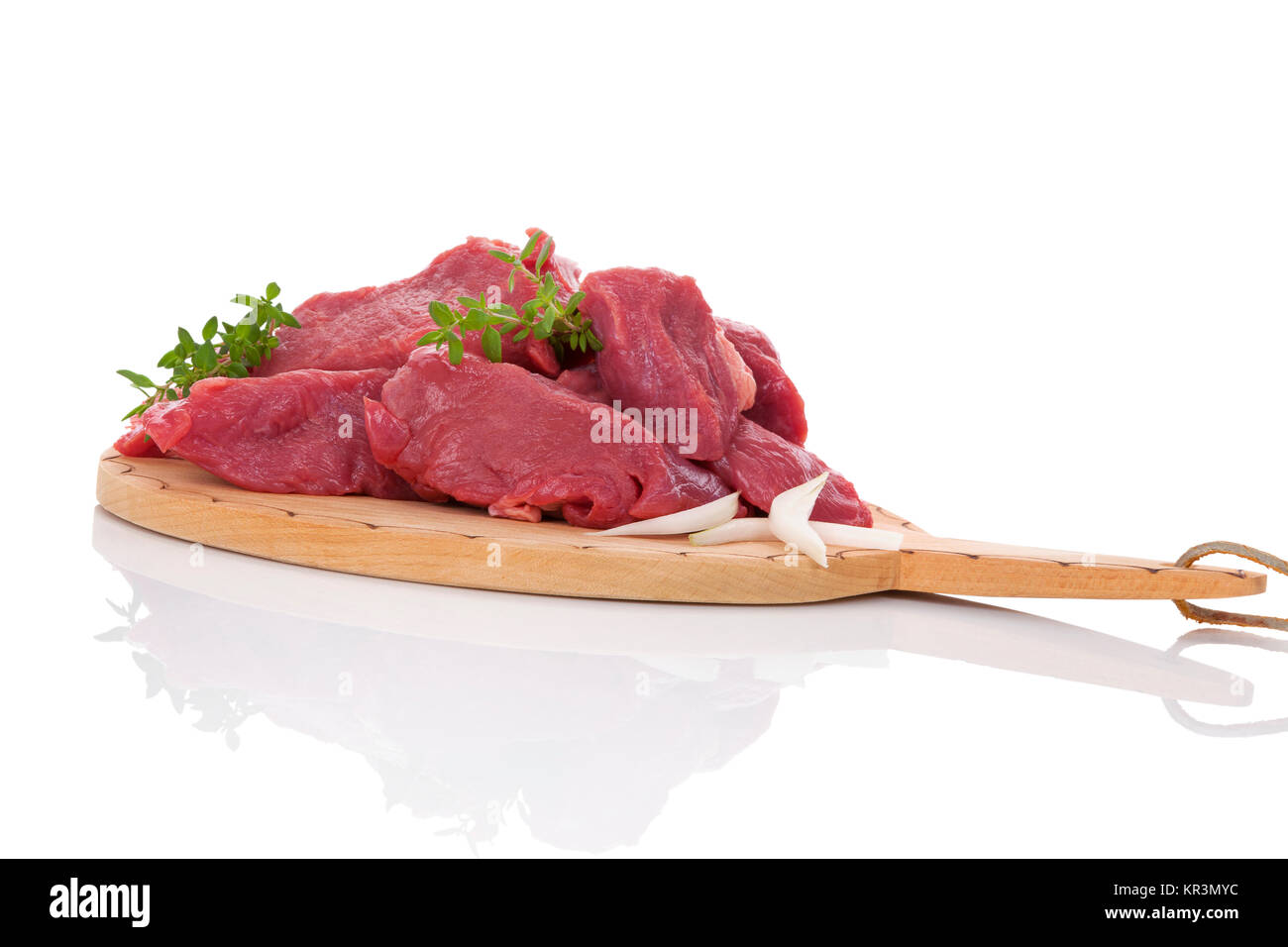 Chopping fresh beef meat Cut Out Stock Images & Pictures - Alamy