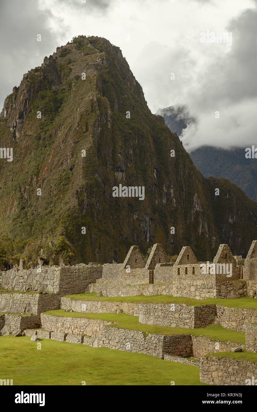 Ruins of Lost Incan City Machu Picchu and Wayna Picchu near Cusco in ...