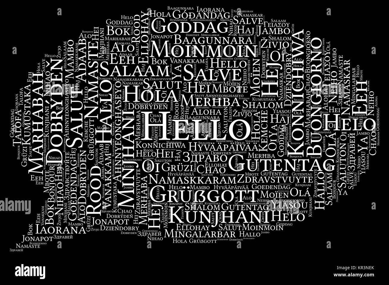 Word hello Black and White Stock Photos & Images - Alamy