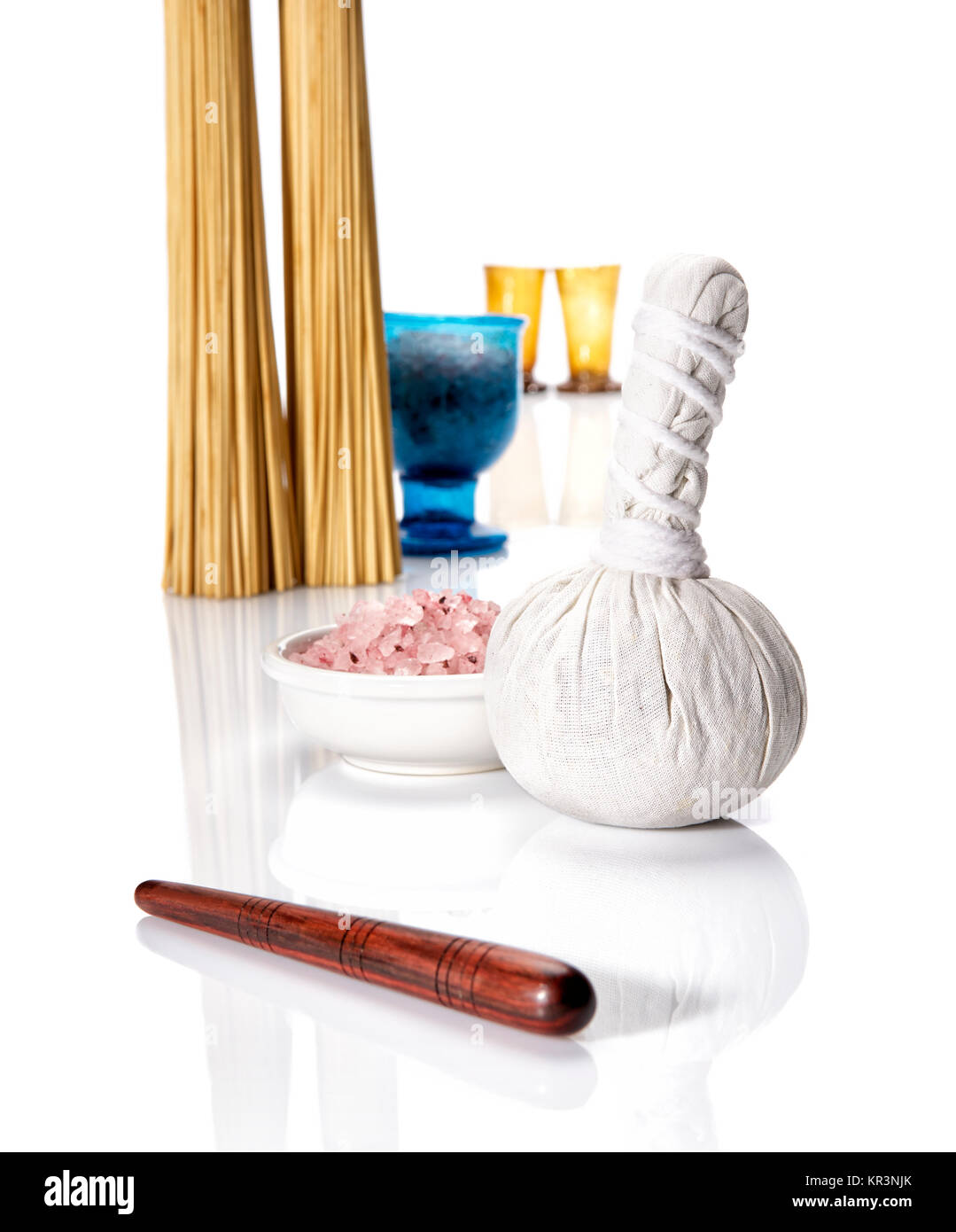 Spa kit for massage Stock Photo - Alamy