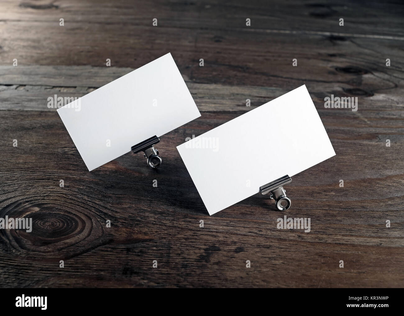 Two blank business cards Stock Photo - Alamy