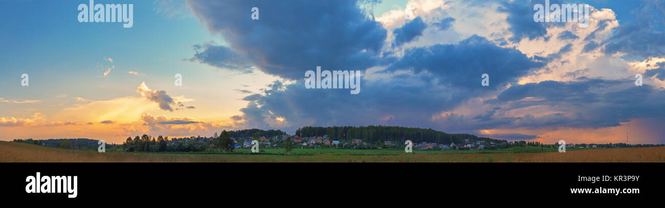 Panoramic rural landscape Stock Photo - Alamy