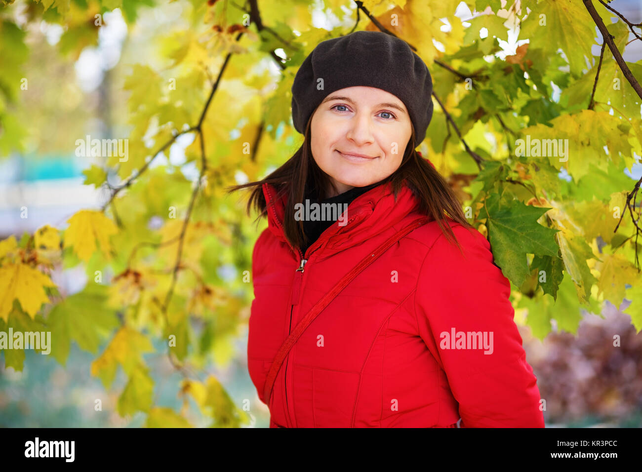 Autumn female portrait Stock Photo - Alamy