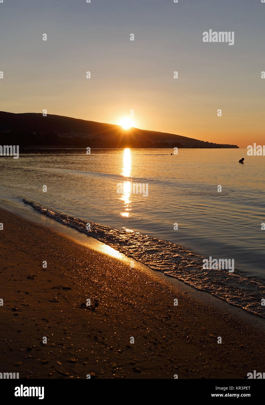 Sunrise over the sea Stock Photo - Alamy