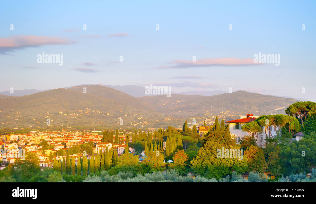 Tuscany village landscape Stock Photo - Alamy