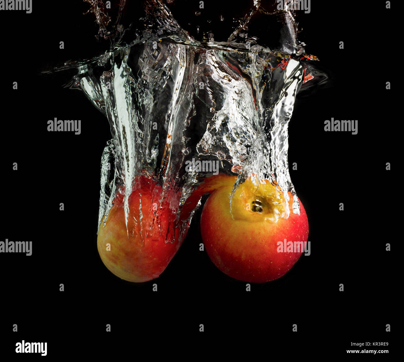 Apple washing splash apples hi-res stock photography and images - Alamy