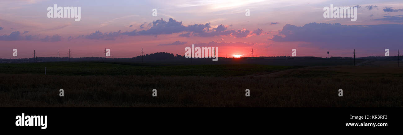 Rural landscape at sunset Stock Photo - Alamy