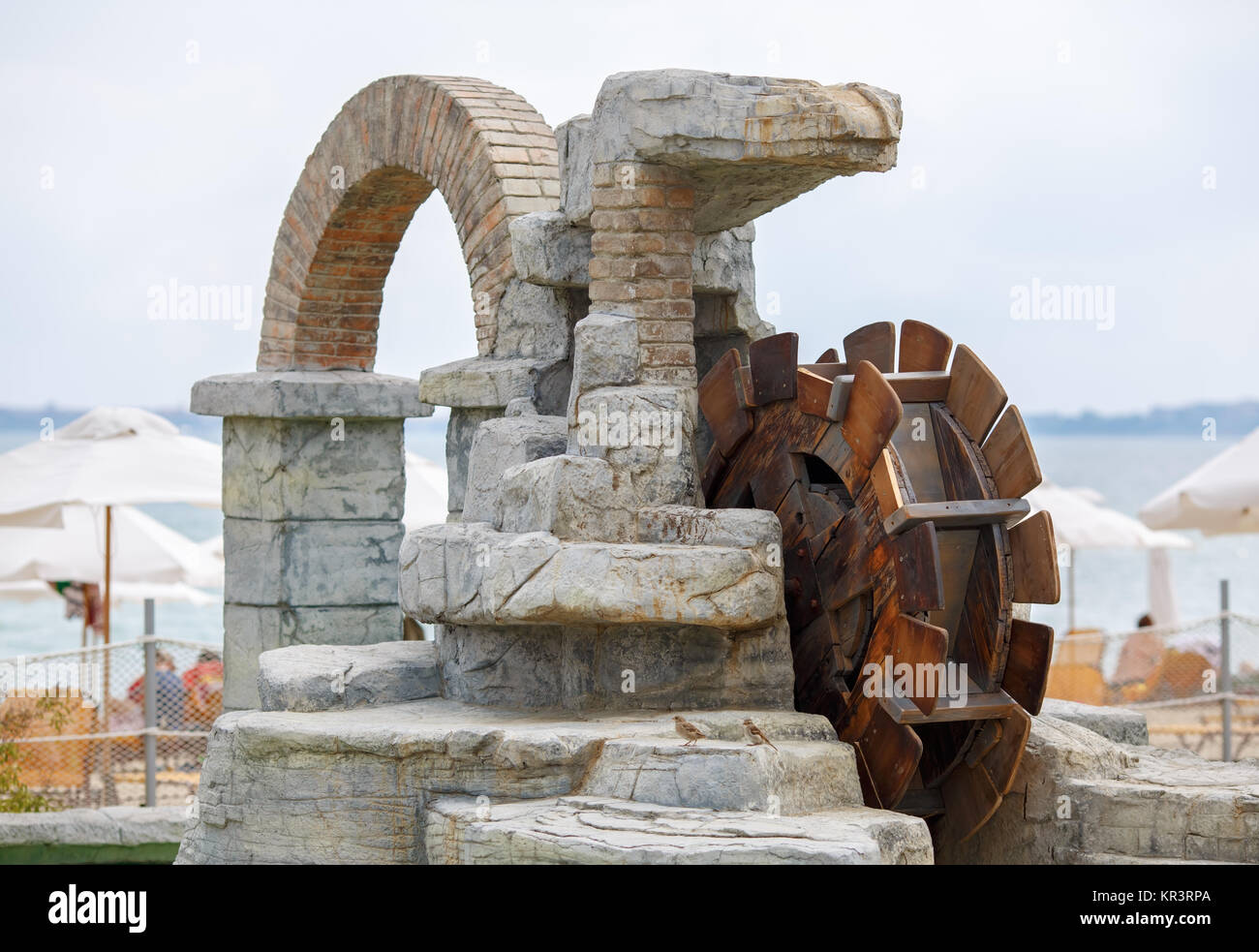 Decorative vintage watermill Stock Photo - Alamy