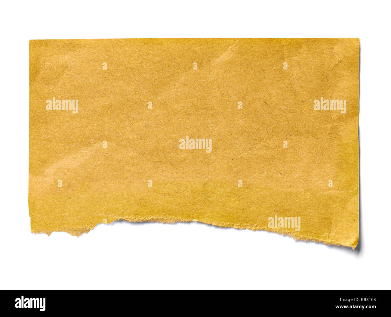 close up of a vintage note paper on white background Stock Photo - Alamy