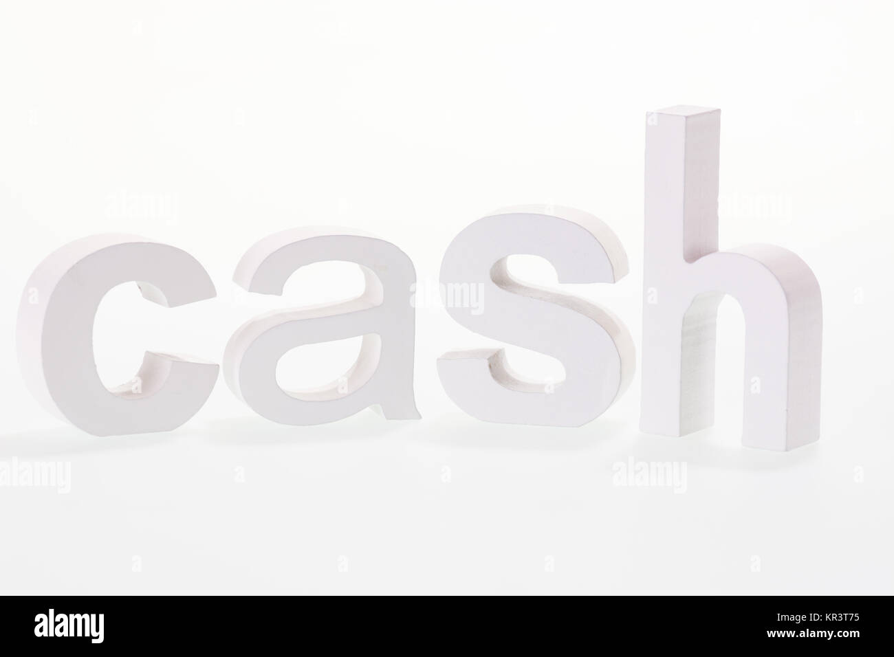 Cash wooden letters Stock Photo - Alamy