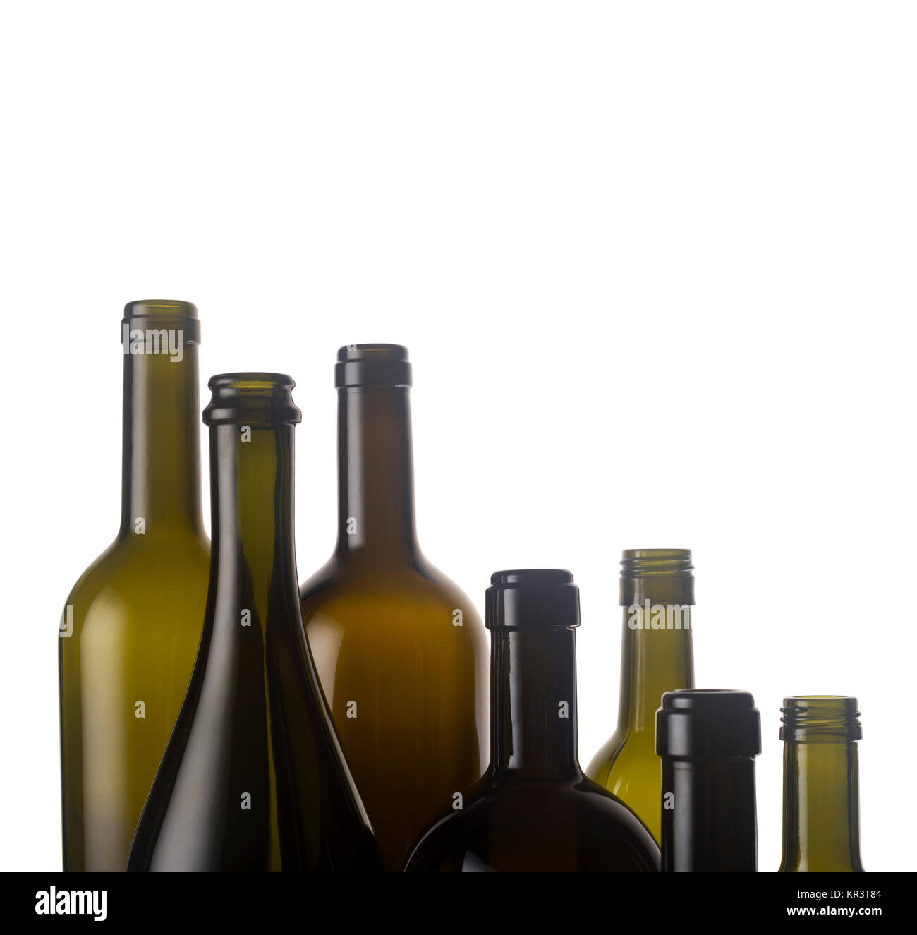 Empty wine bottles Stock Photo - Alamy