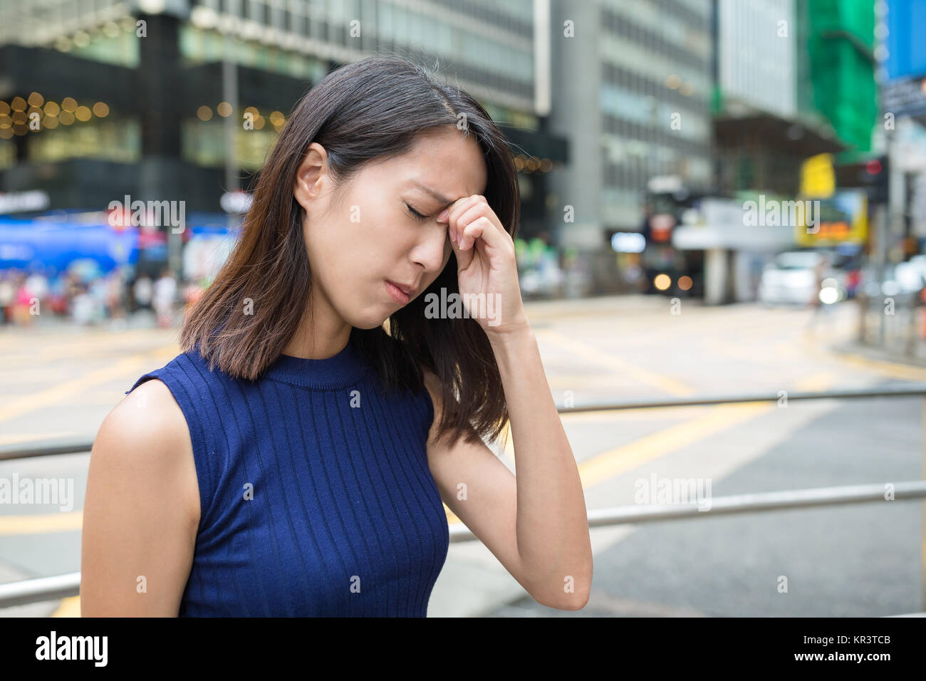 Woman getting sick at outdoor Stock Photo - Alamy