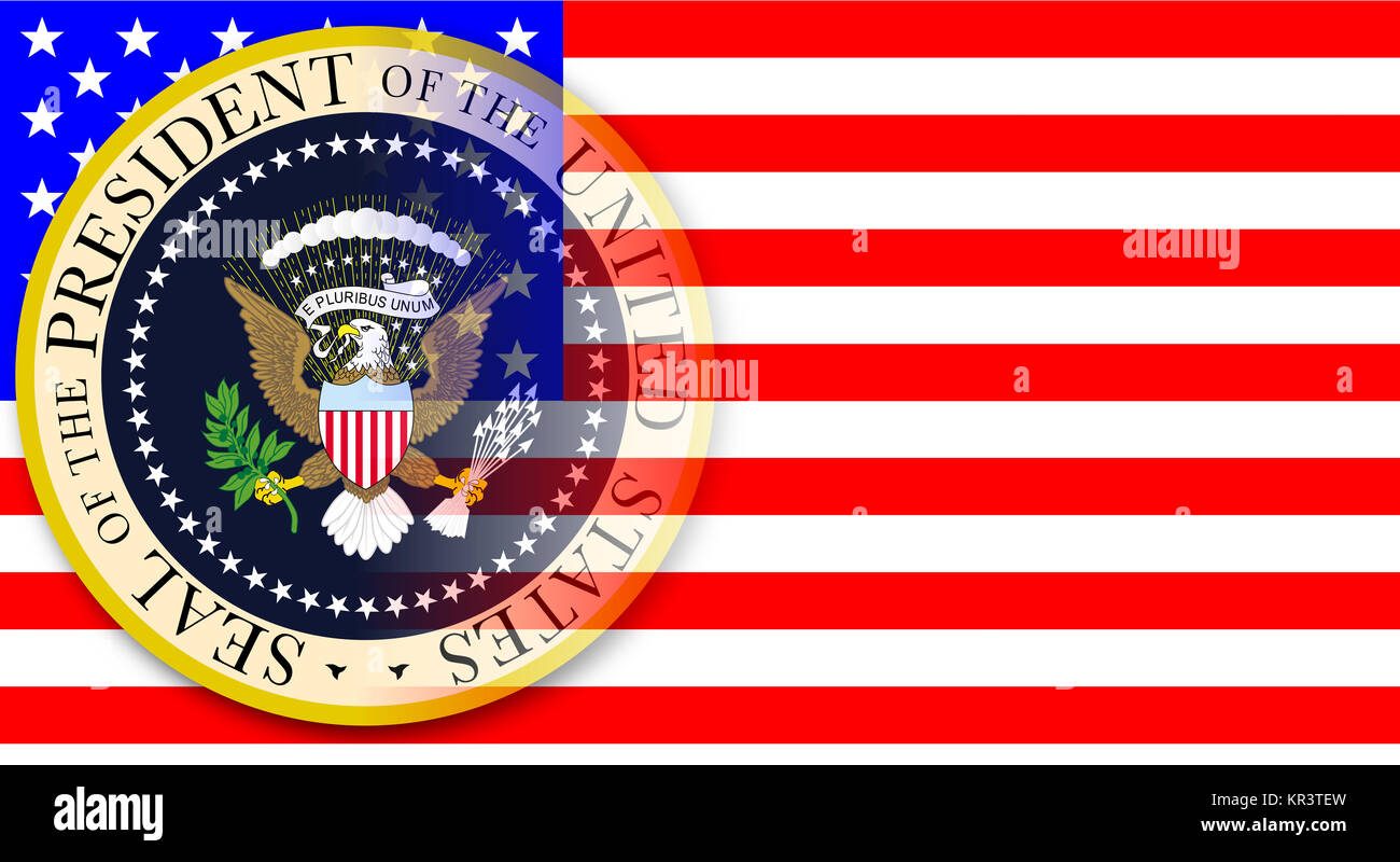 Presidential Seal On Flag Stock Photo - Alamy