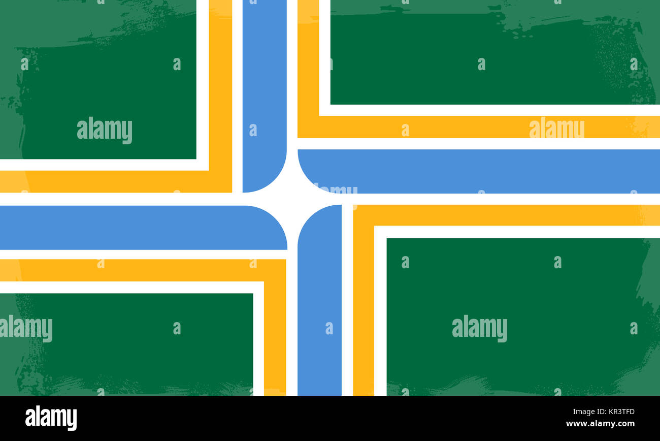 Portland City Flag Stock Photo - Alamy
