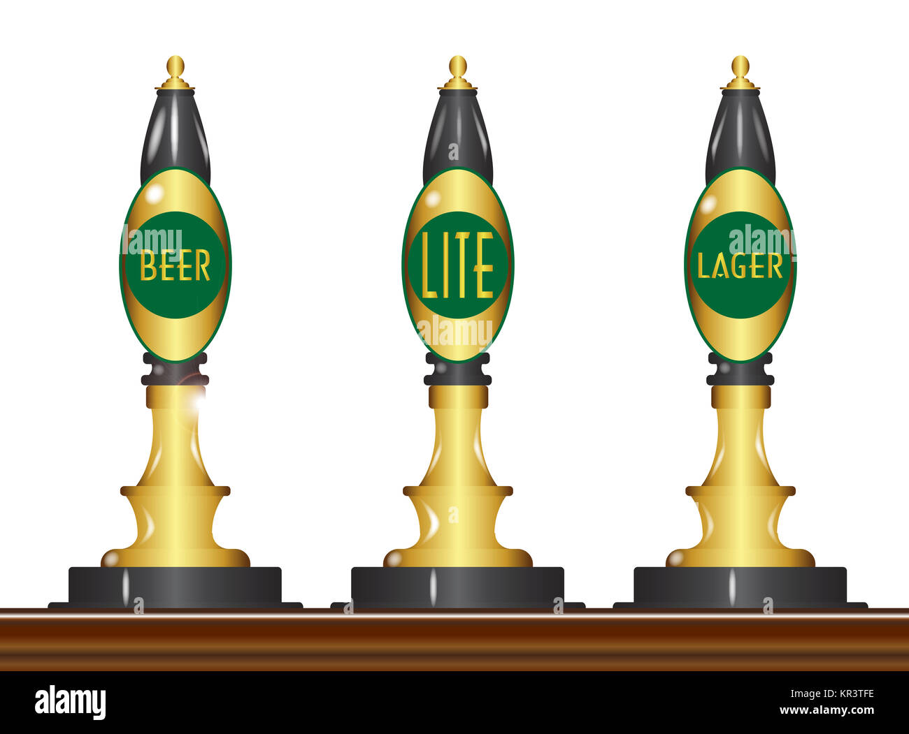 Isolated Beer Pumps Stock Photo - Alamy
