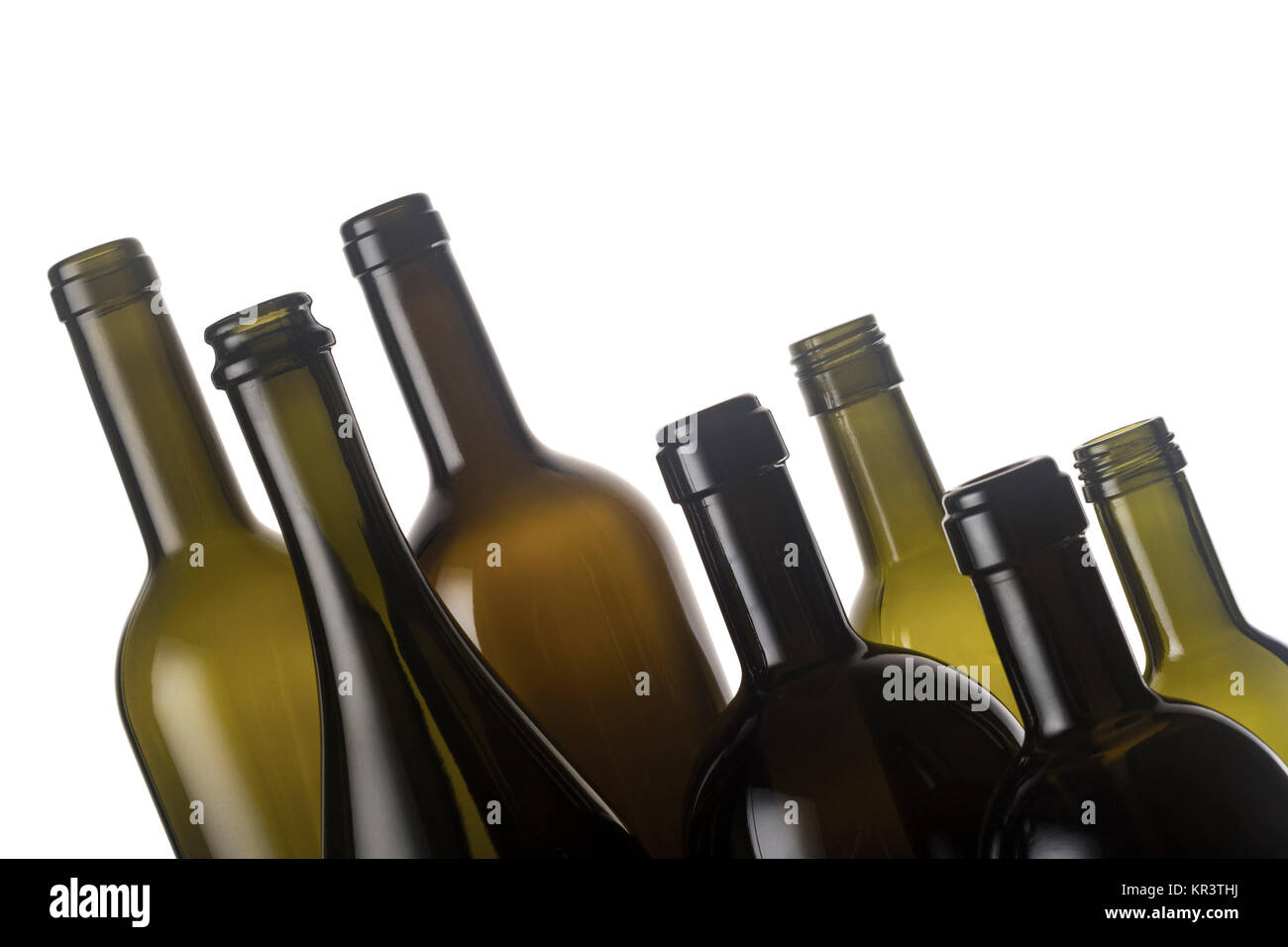 Empty wine bottles Stock Photo - Alamy