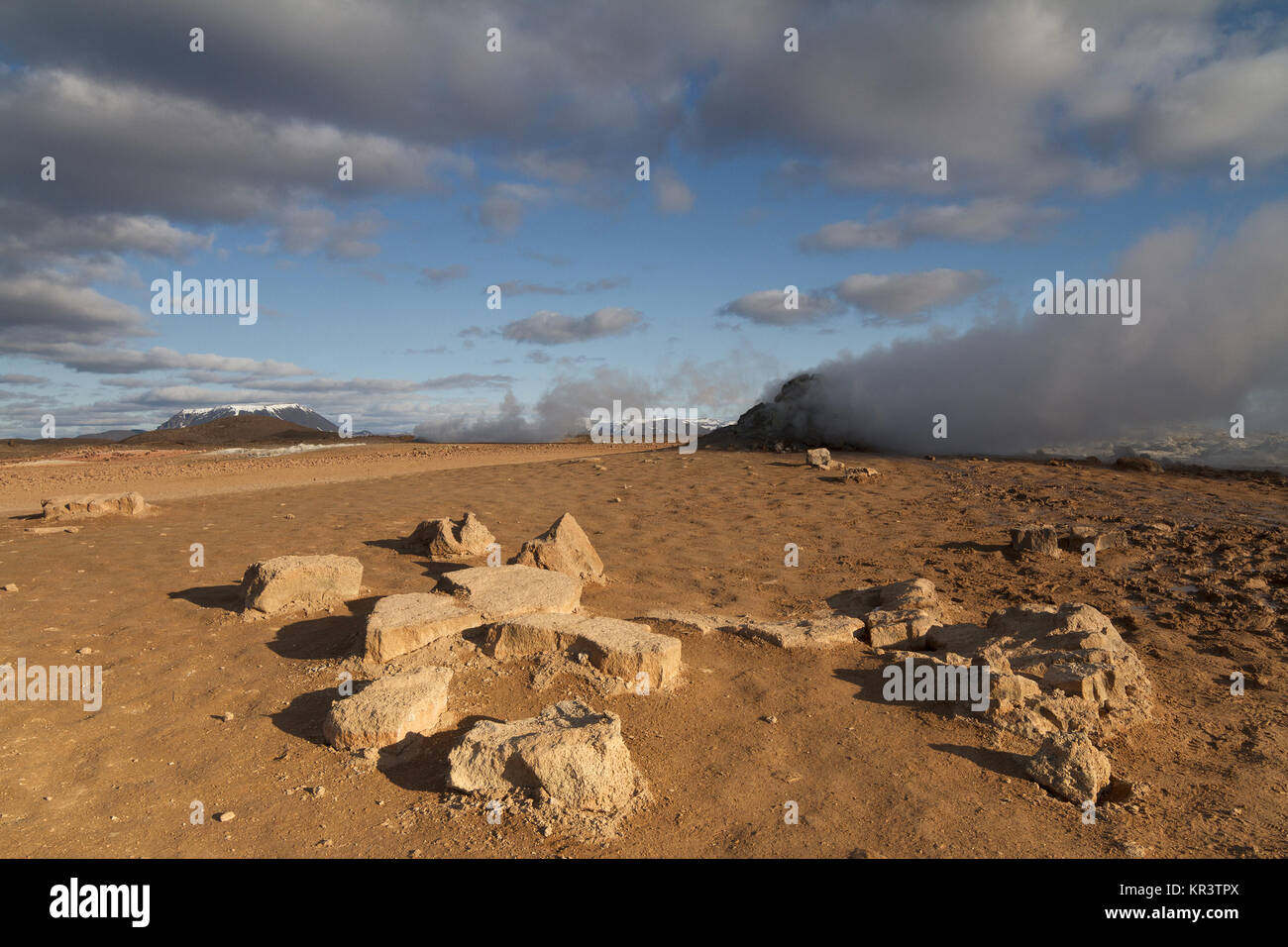 Steam coming out of the earth Stock Photo - Alamy