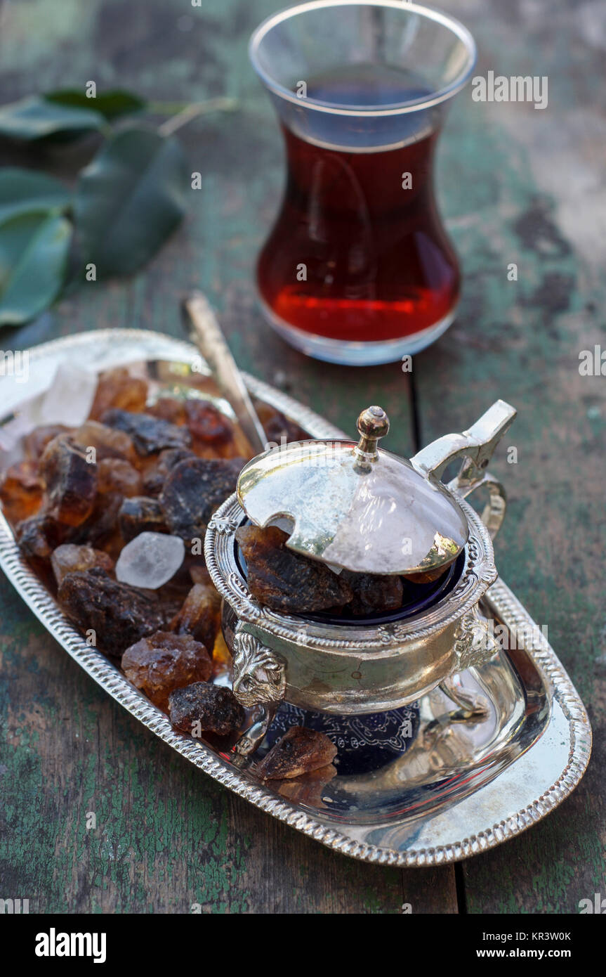 Turkish tea and sugar pot Stock Photo - Alamy