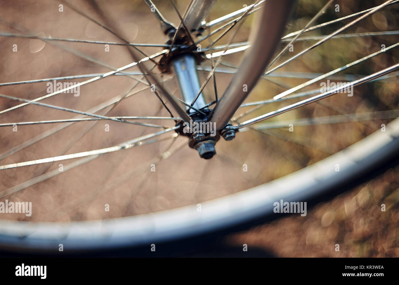 Forward wheel of the bicycle Stock Photo - Alamy