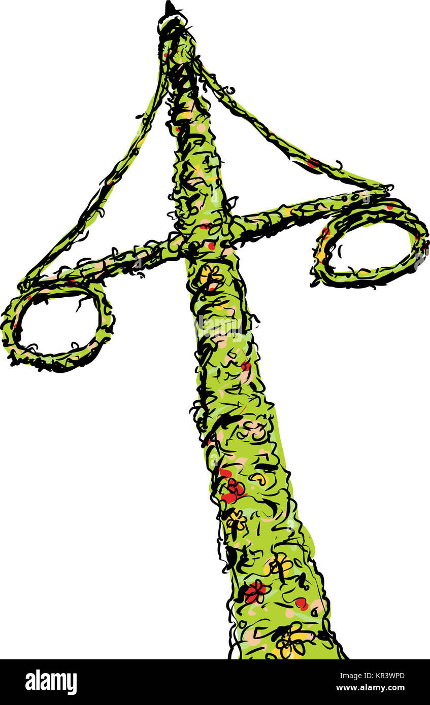 Swedish Midsummer Maypole Stock Photo - Alamy