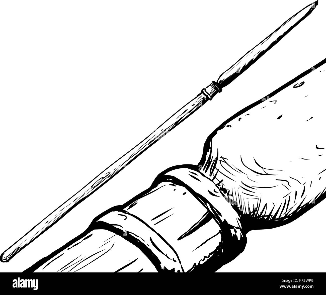 South Saami Spear Illustration Stock Photo - Alamy