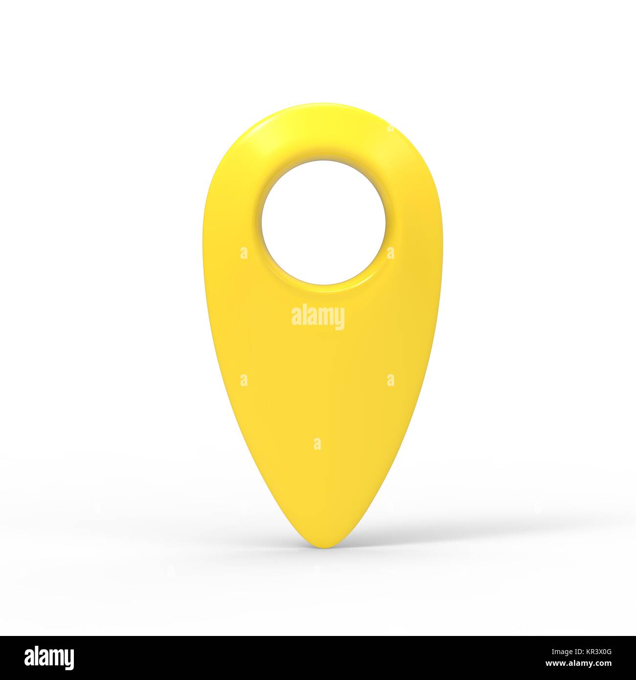 3d rendering yellow map pointer icon isolated with white Stock Photo ...