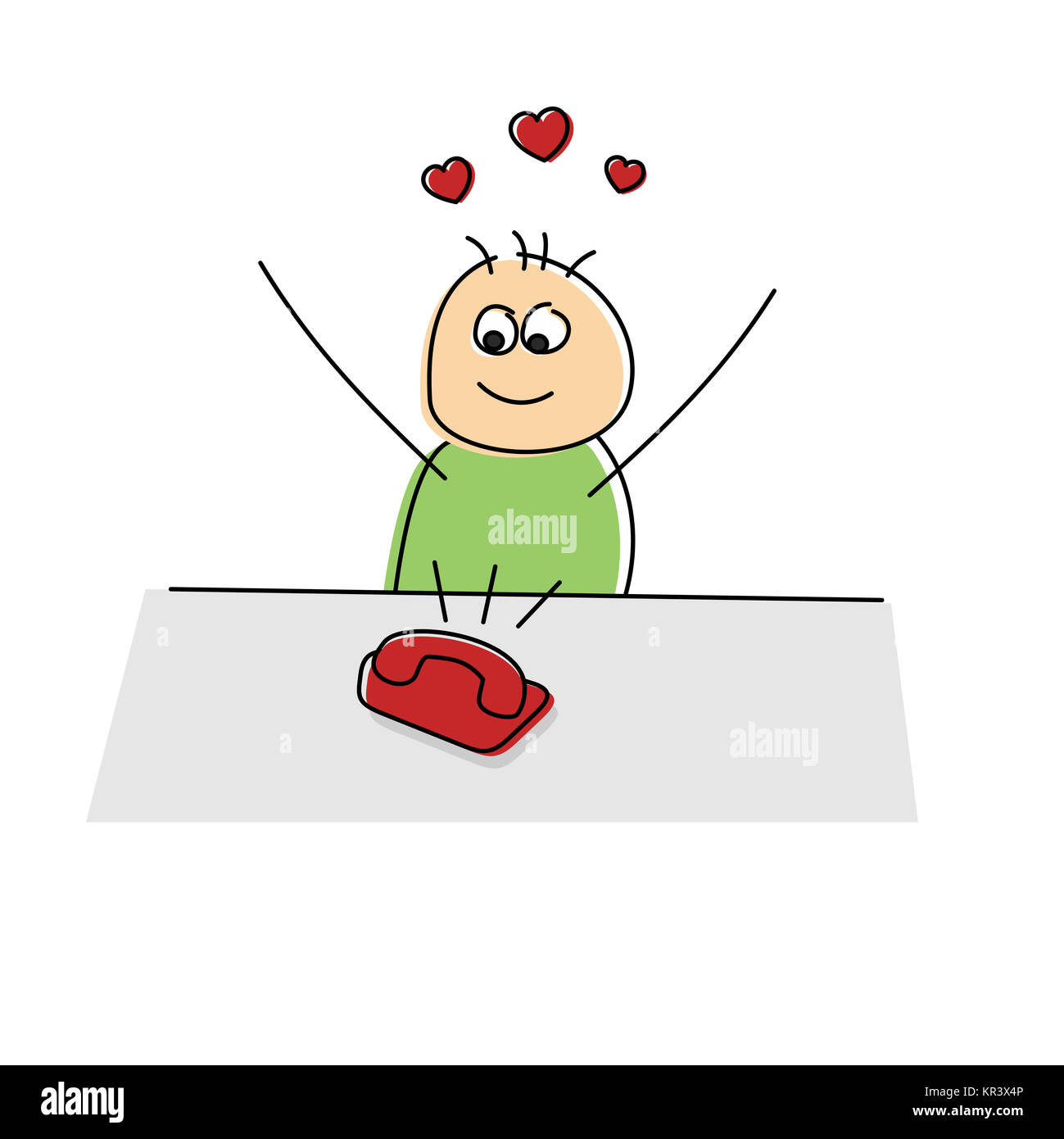 Cartoon ringing telephone hi-res stock photography and images - Alamy