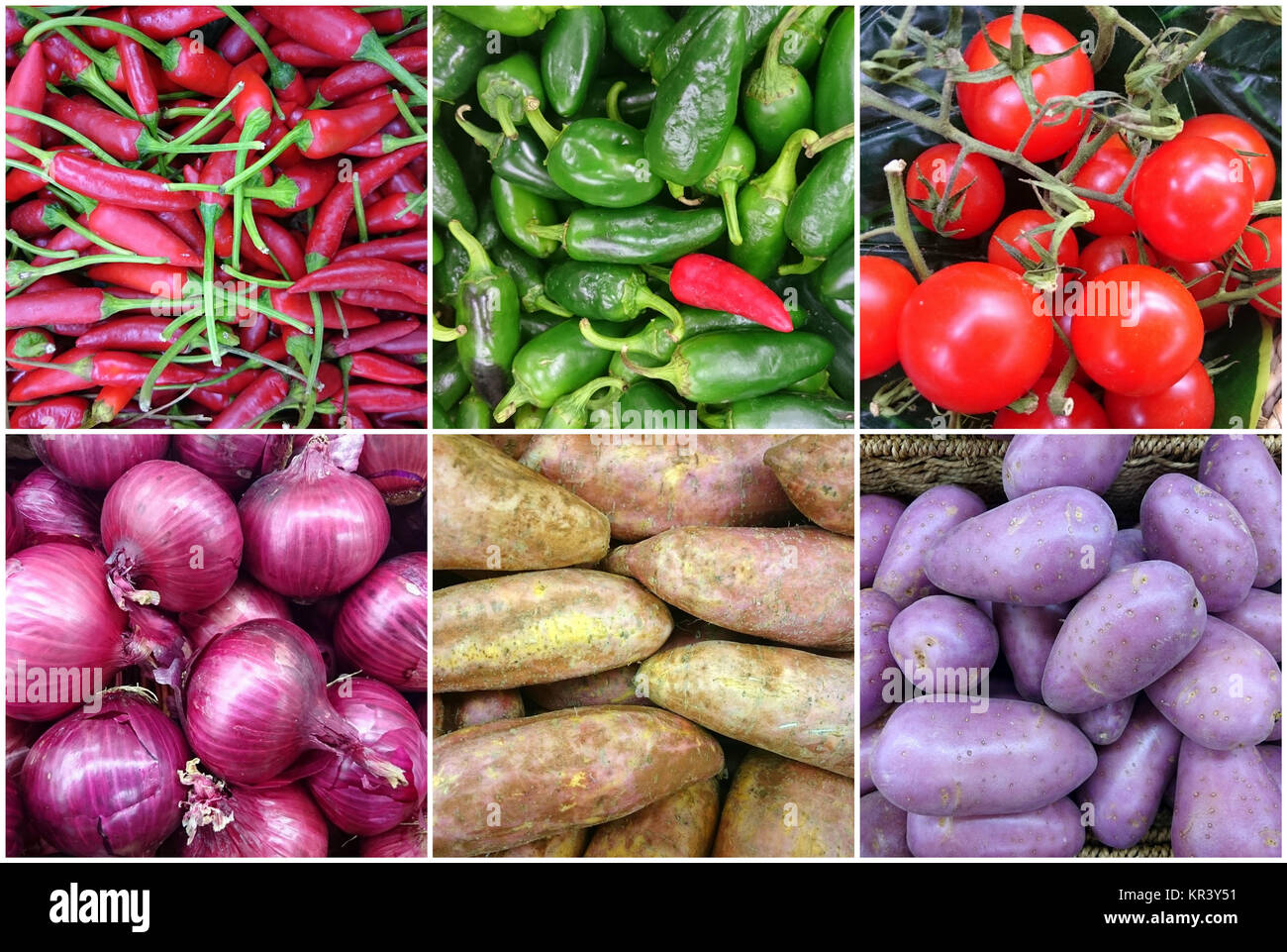 Photo Collage of fresh vegetables Stock Photo - Alamy