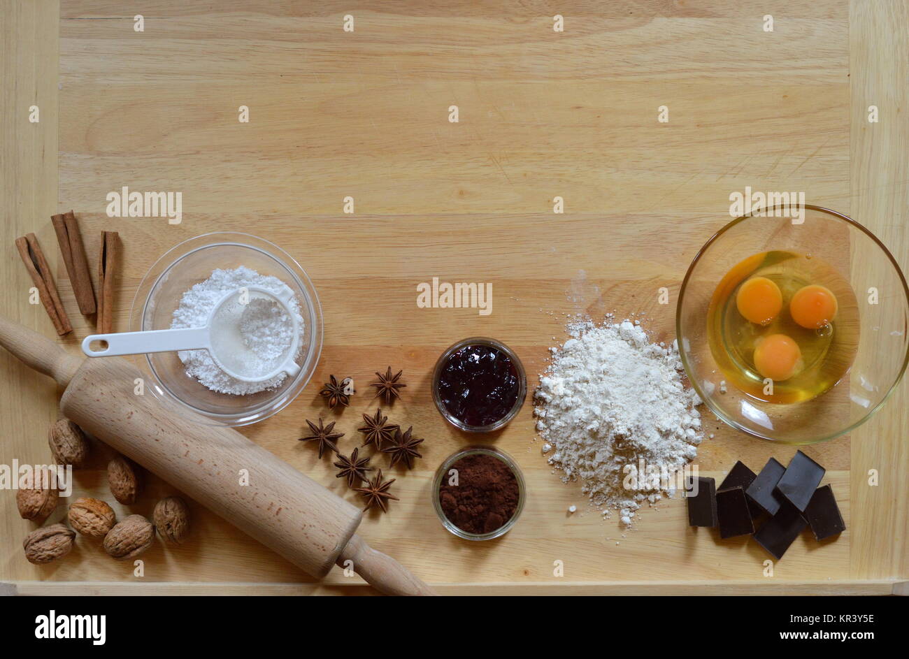 Baking Ingredients Border High Resolution Stock Photography and Images ...