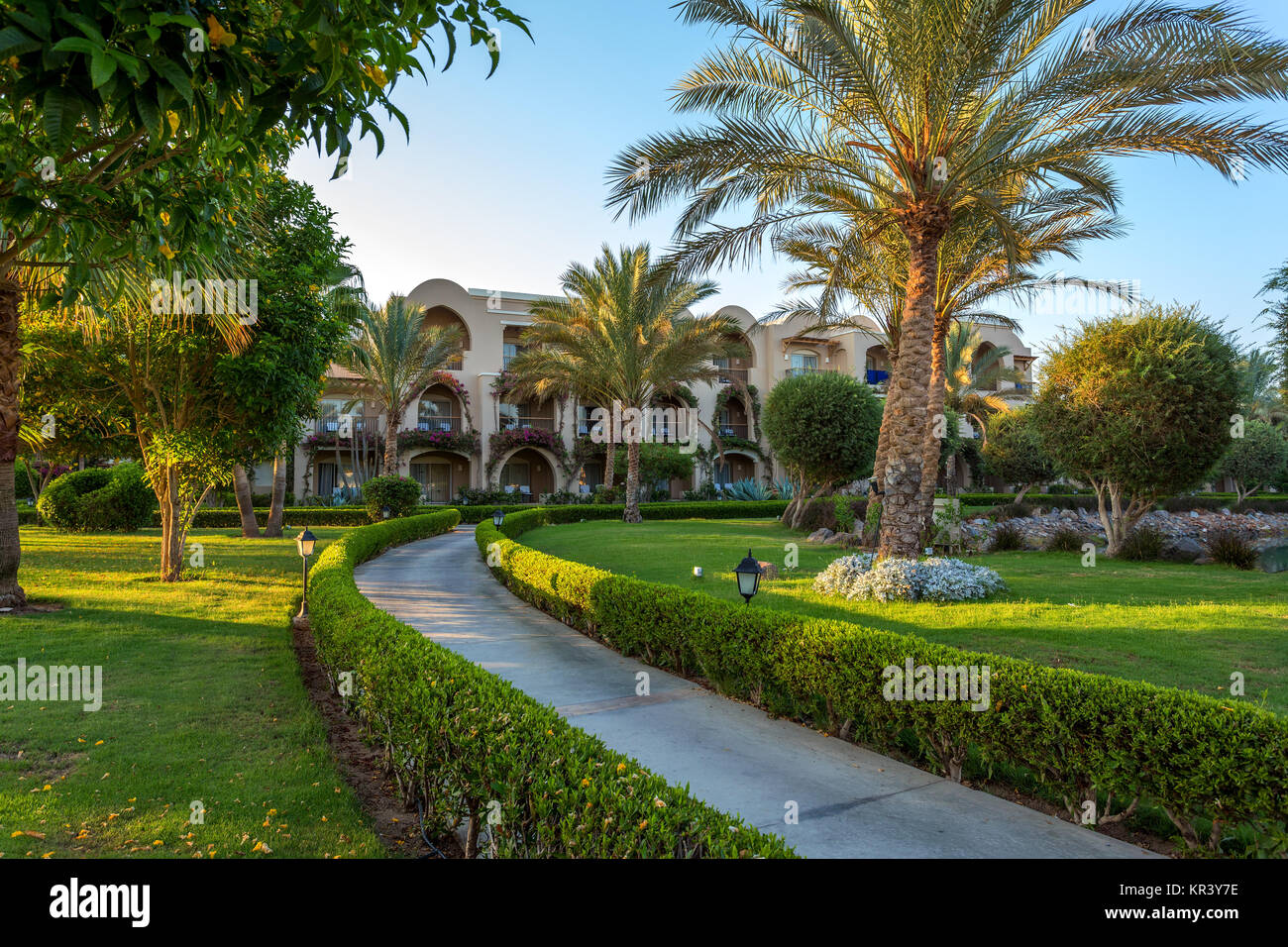 pathway in Hurgarda resort, Egypt Stock Photo - Alamy