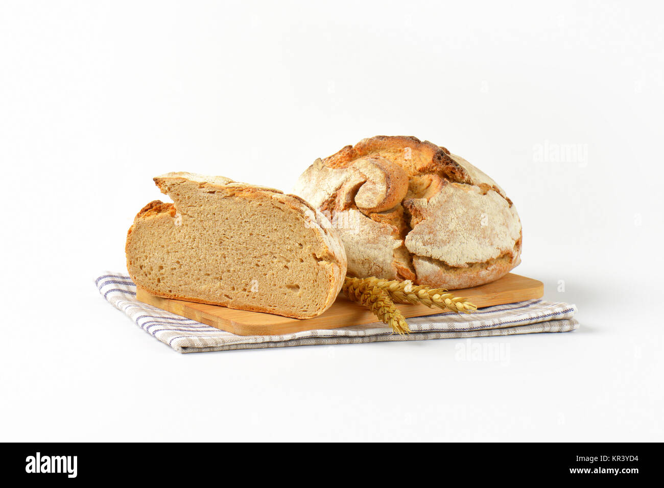 homemade bread with crispy crust Stock Photo - Alamy