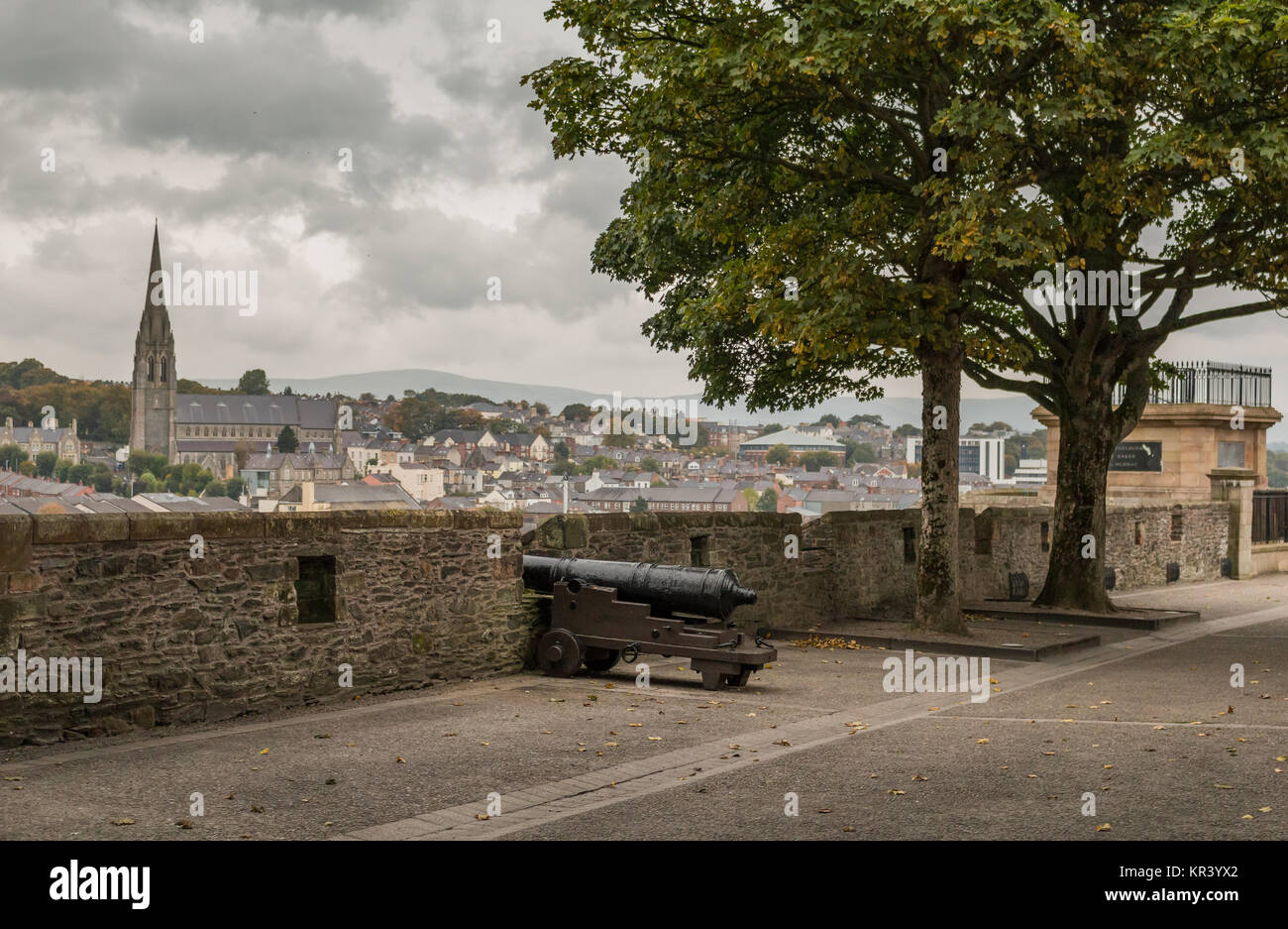 The city walls of Derry in Northern Ireland were completed in 1619 ...