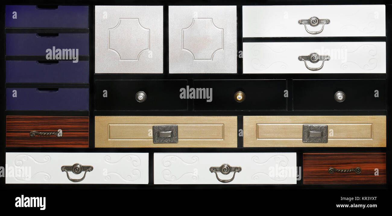 Decorative retro drawers Stock Photo - Alamy