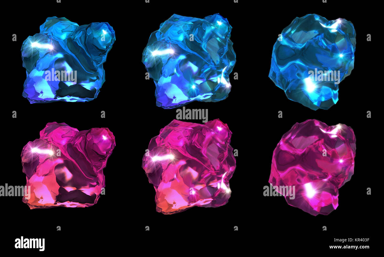 crystals blue and red color Stock Photo - Alamy