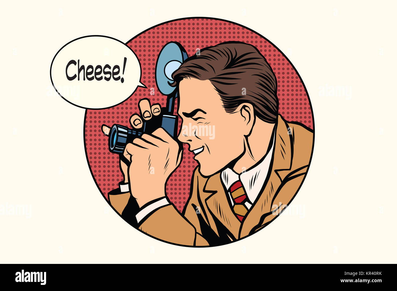 Pop art photographer cheese Stock Photo - Alamy