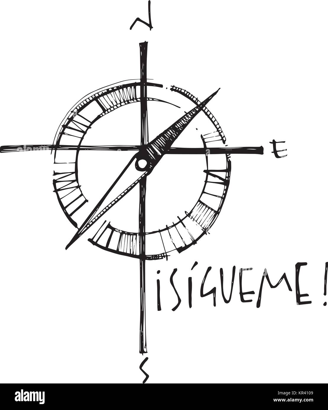 Hand drawn vector illustration or drawing of a Religious Christian ...