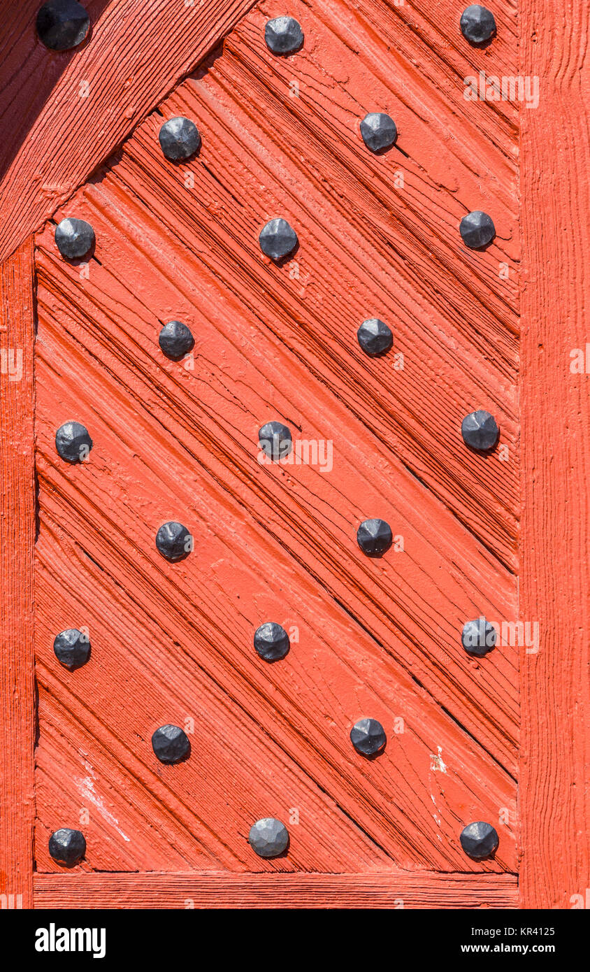 detaqil of old door at medieval houses in Schotten, Germany Stock Photo ...