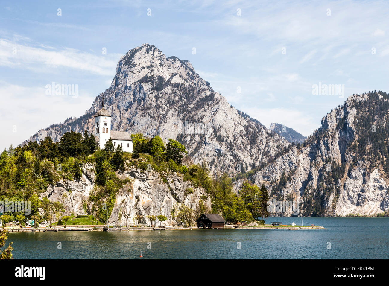 view to famous john church in traunkirchen Stock Photo - Alamy