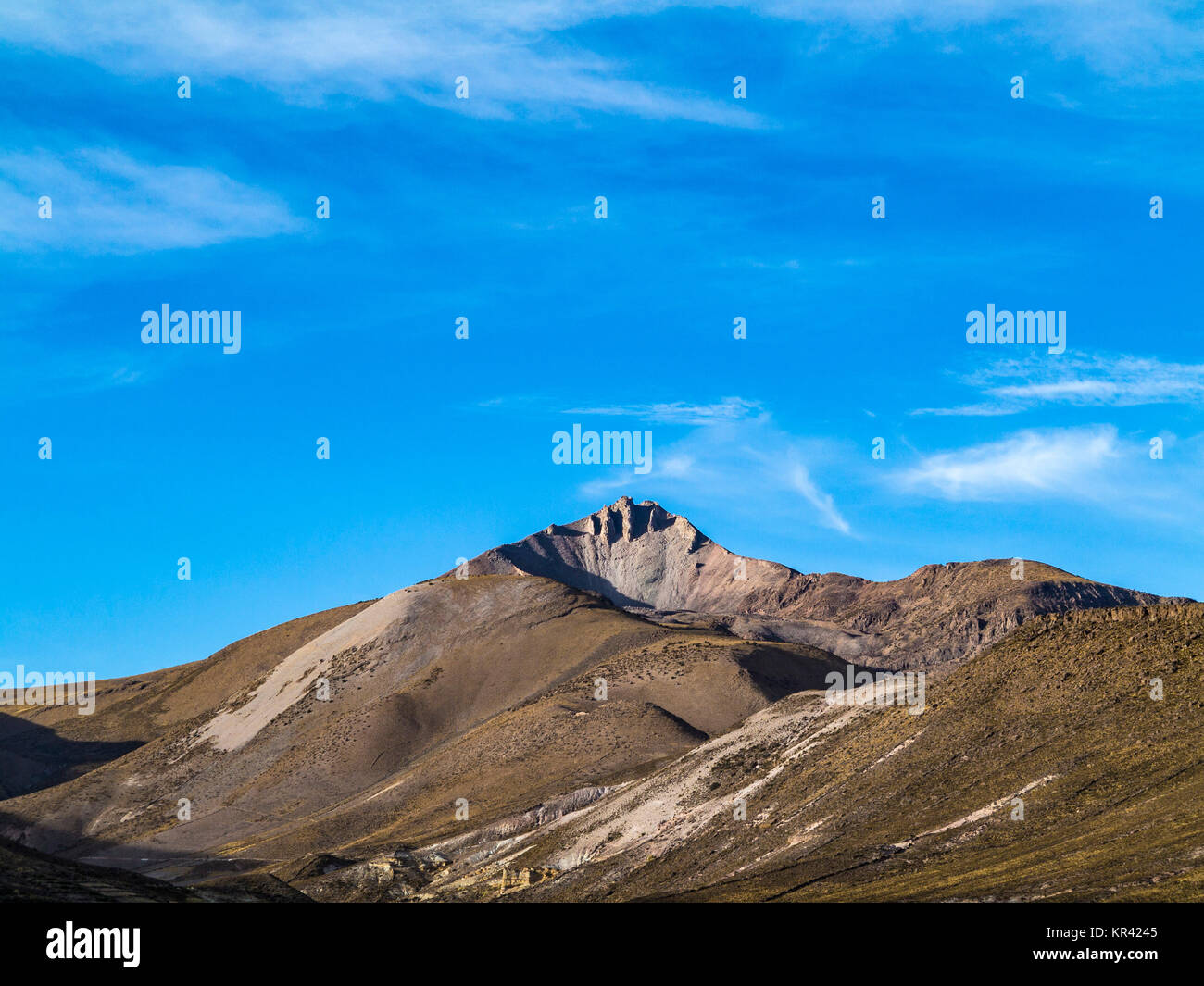 beautiful colorful crater of Volcano Tunupa in Bolivia Stock Photo - Alamy