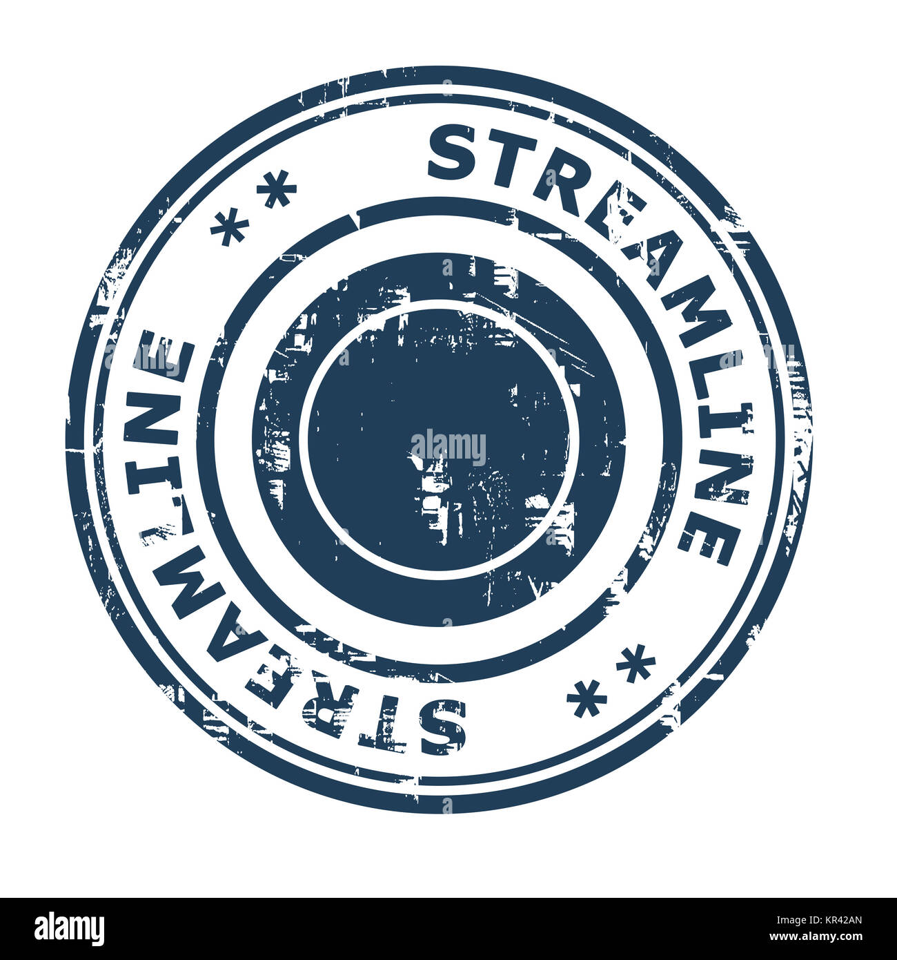 Streamline business concept rubber stamp Stock Photo - Alamy