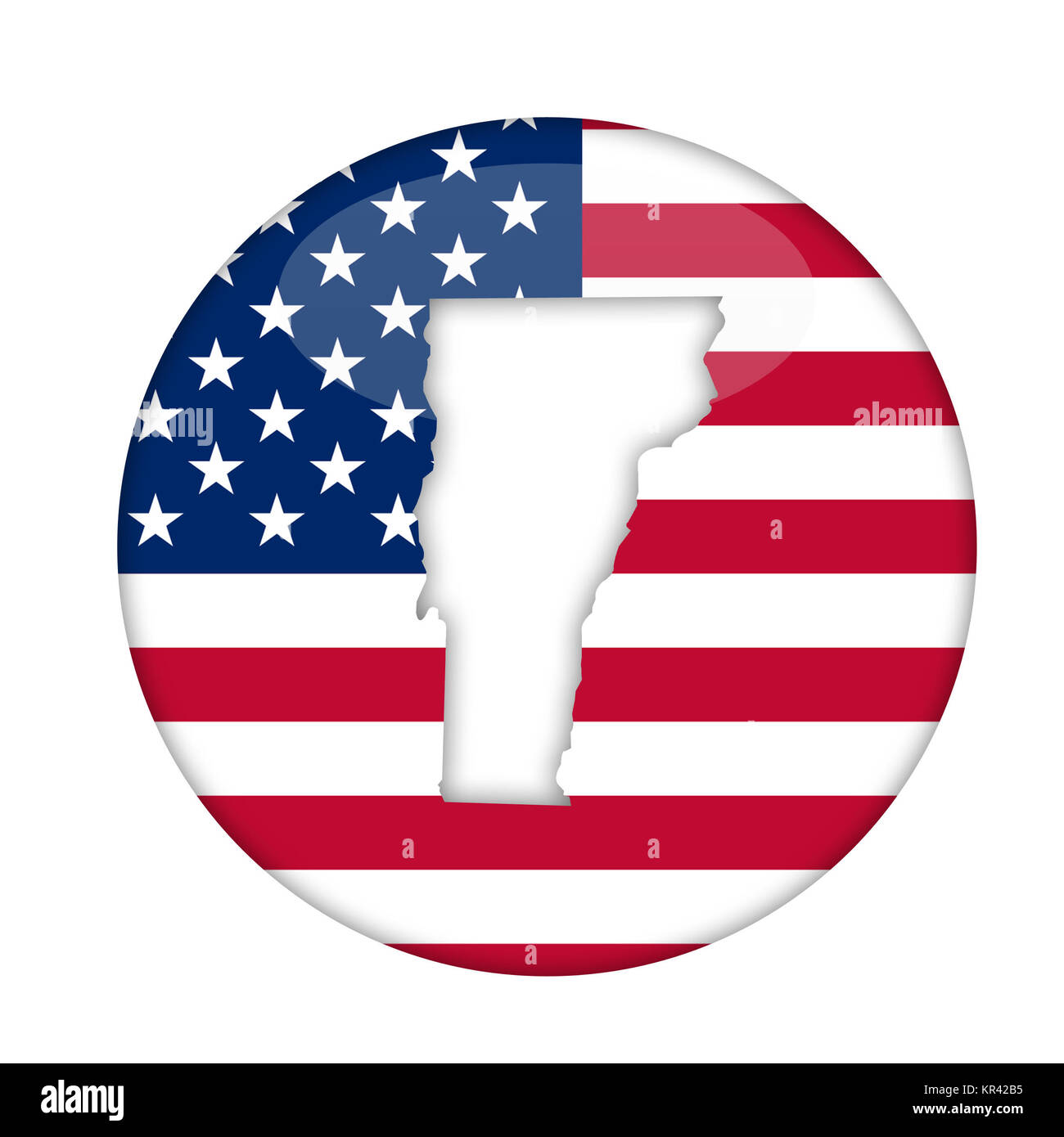 Vermont state of America badge Stock Photo - Alamy