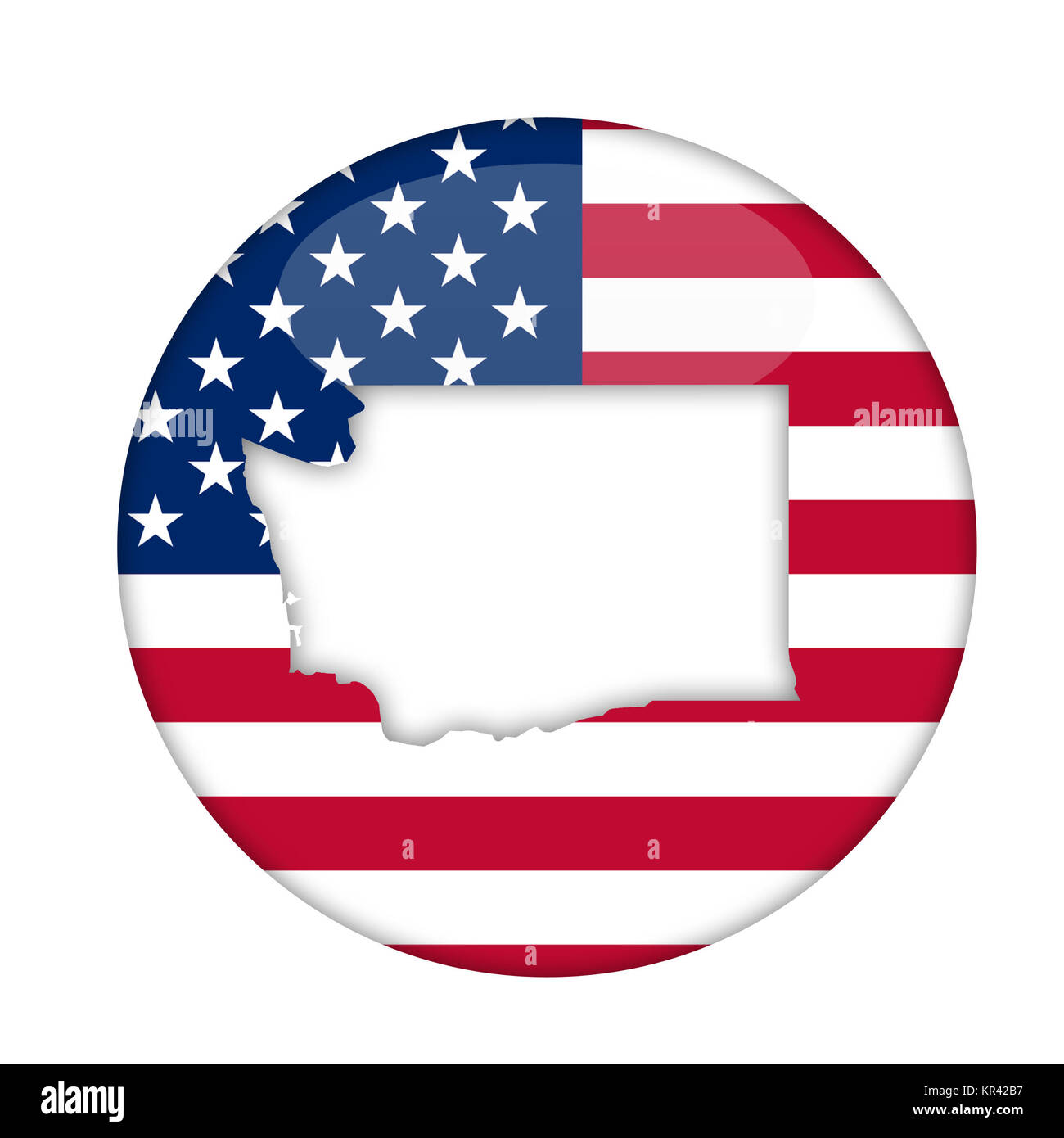 Washington state of America badge Stock Photo - Alamy