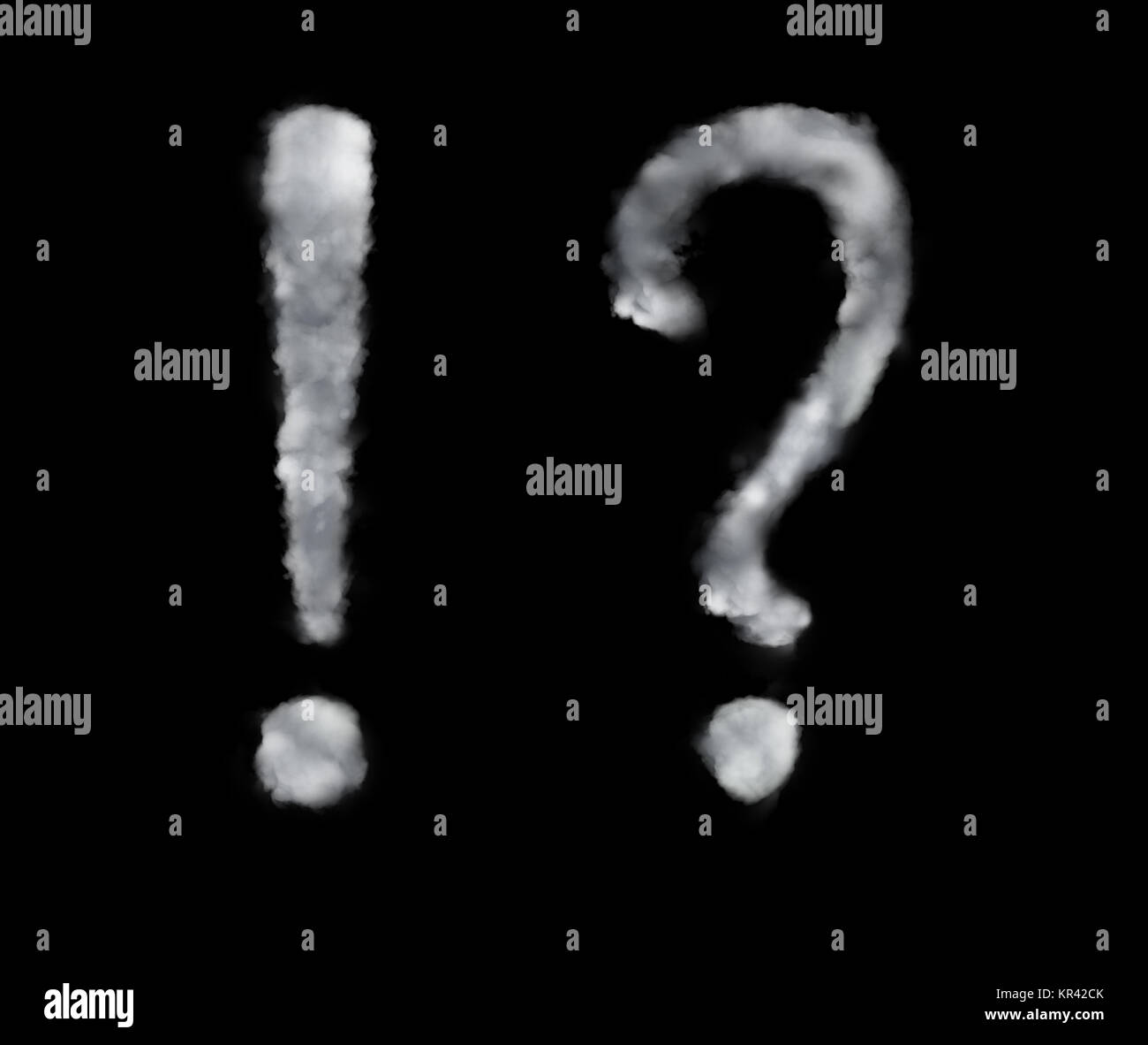 Cloud question and exclamation mark icon Stock Photo - Alamy