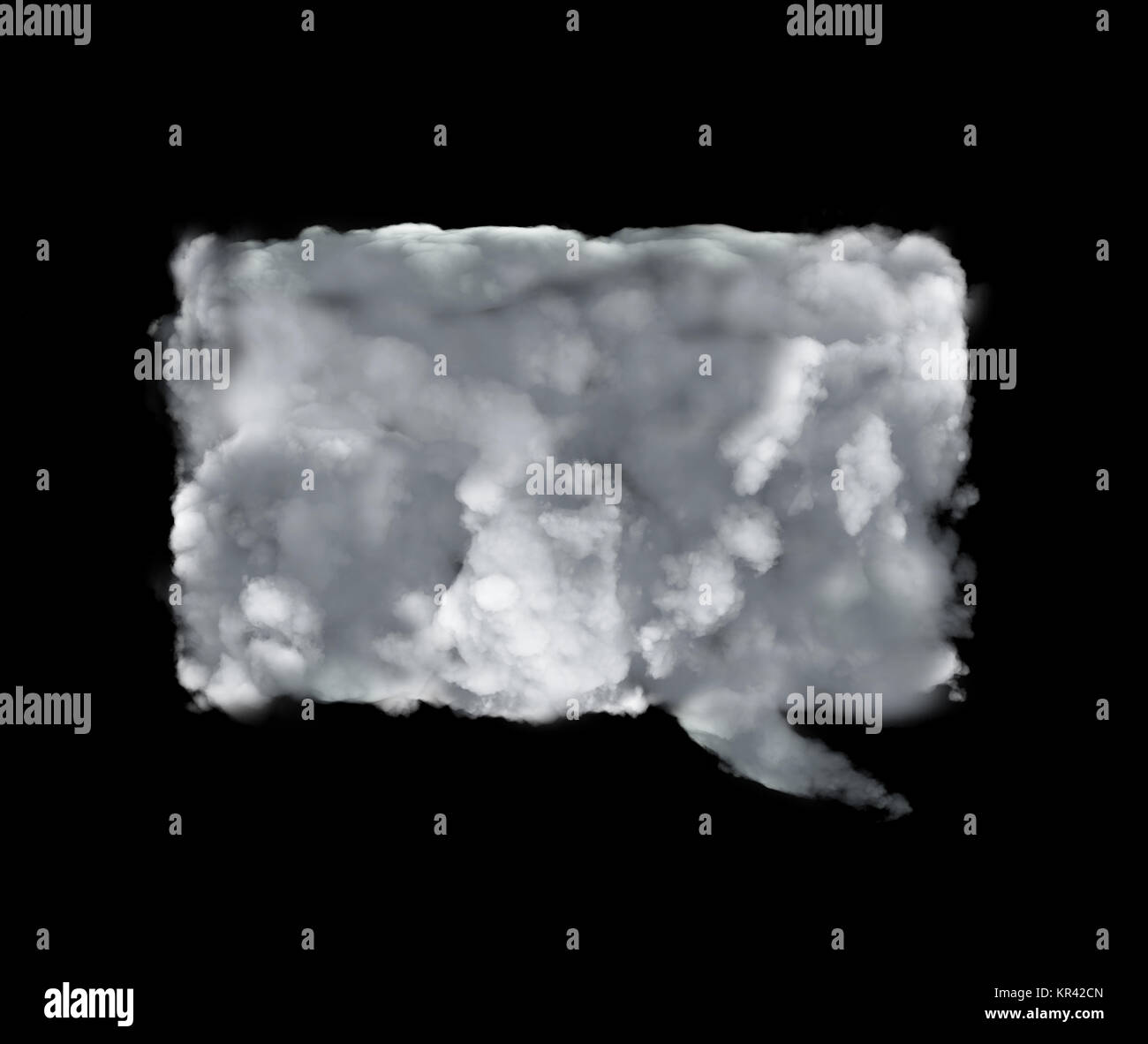 cloud conversation icon with rectangle form Stock Photo - Alamy