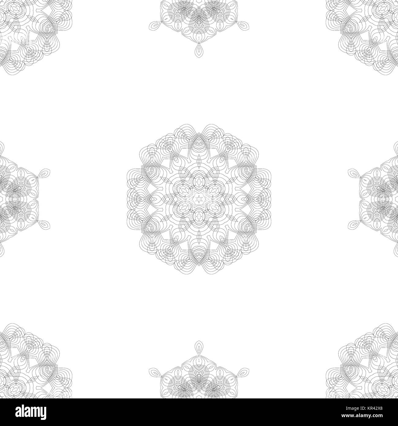 Rosette Seamless Pattern Stock Photo - Alamy